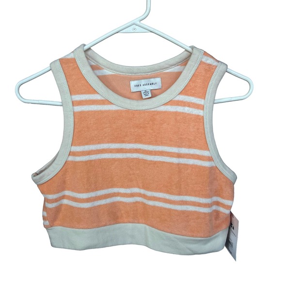 Free Assembly | Tops | Free Assembly Top Womens Xl Orange White Terry ...